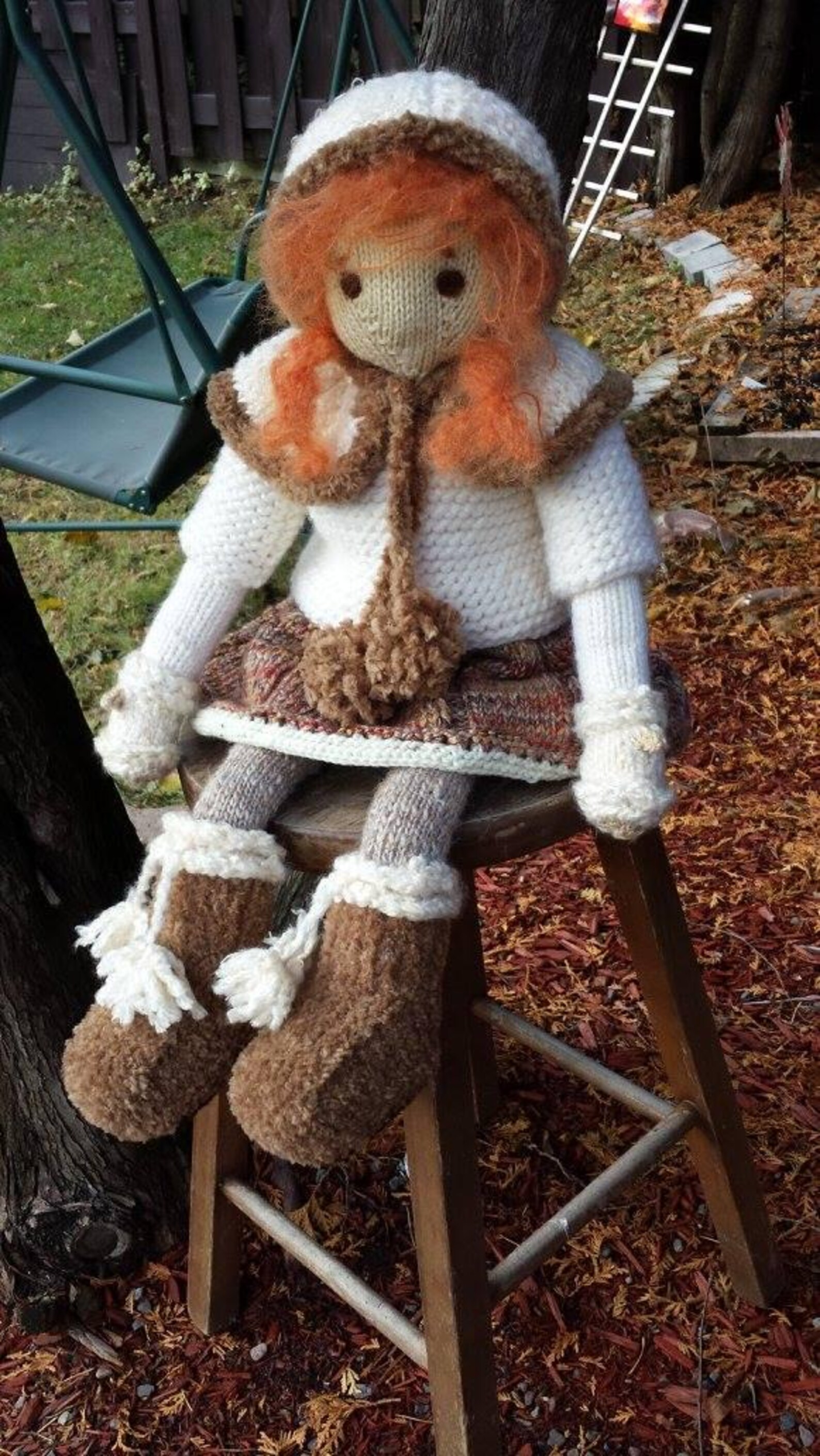 Knitting Pattern for "winter Heidi" Raggedy, Ragdoll, Knit Doll, Knit ...