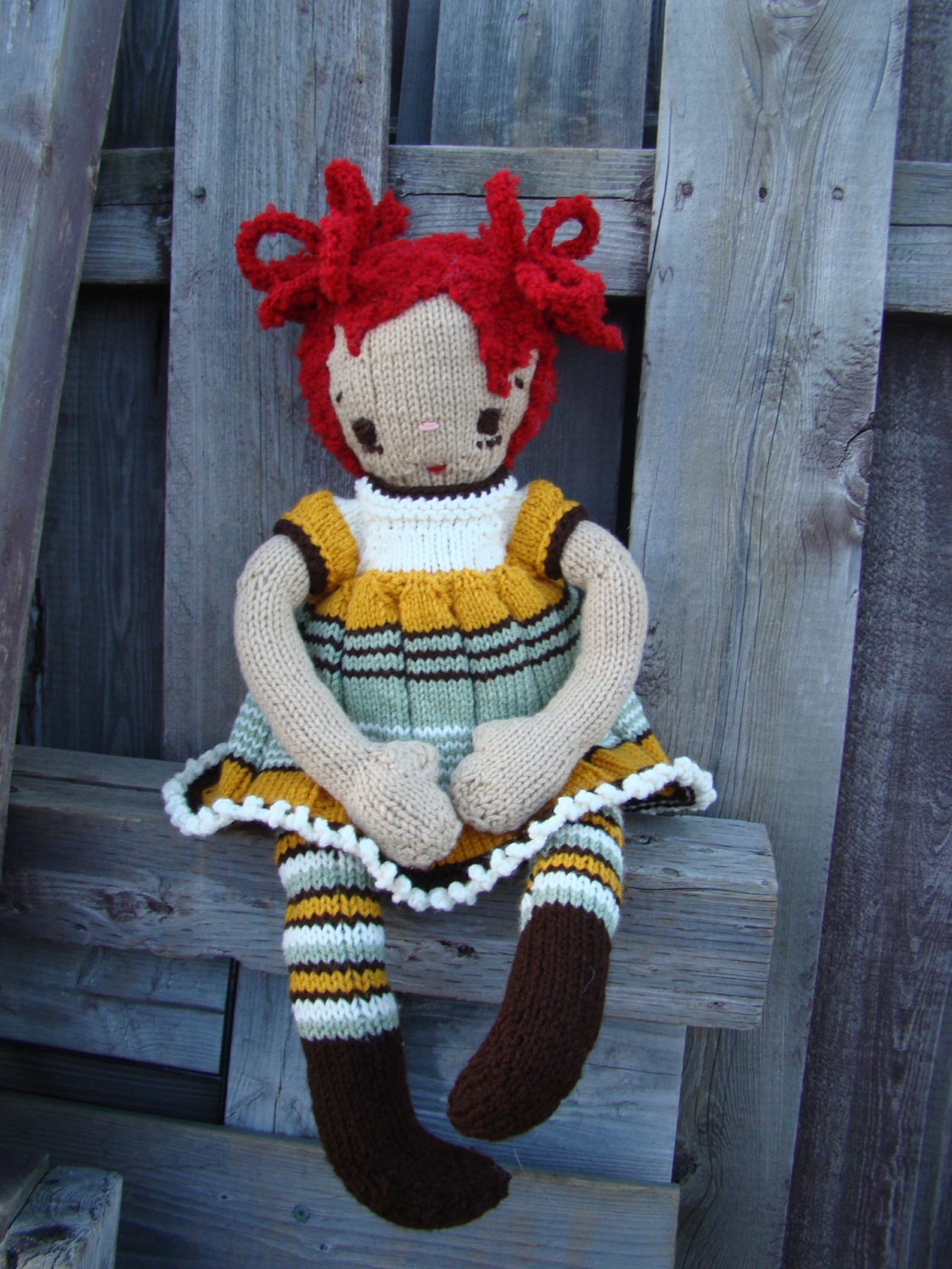 Pattern for "ameline" Raggedy, Lottie, Ragdoll, Doll, Knitted Doll ...