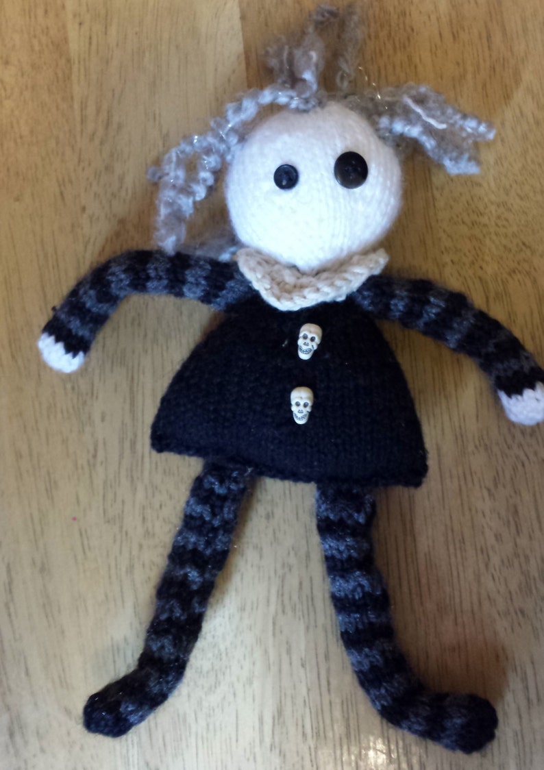 Pattern for Ragdoll Drusilla and Raven, Raggedy, Lottie Doll, Knitted ...