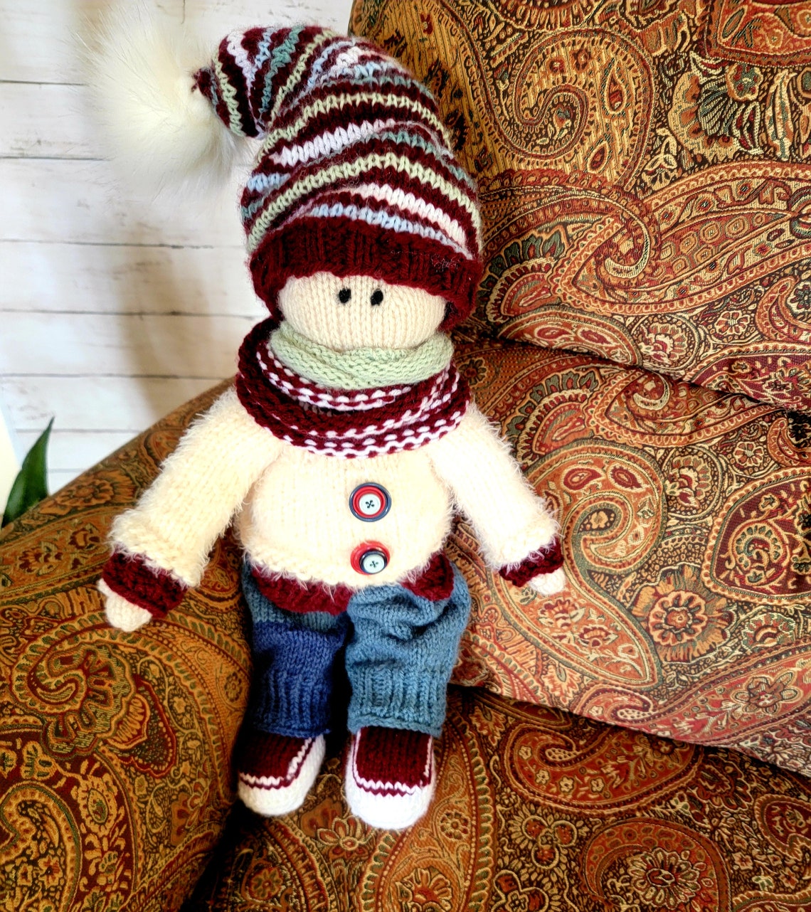 Knit Pattern for 15inch Ragdoll, Knitted Doll PATTERN Download Little ...