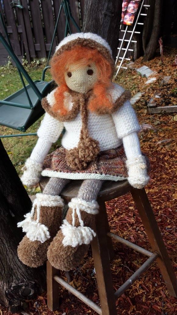 Knitting Pattern for "winter Heidi" Raggedy, Ragdoll, Knit Doll, Knit ...