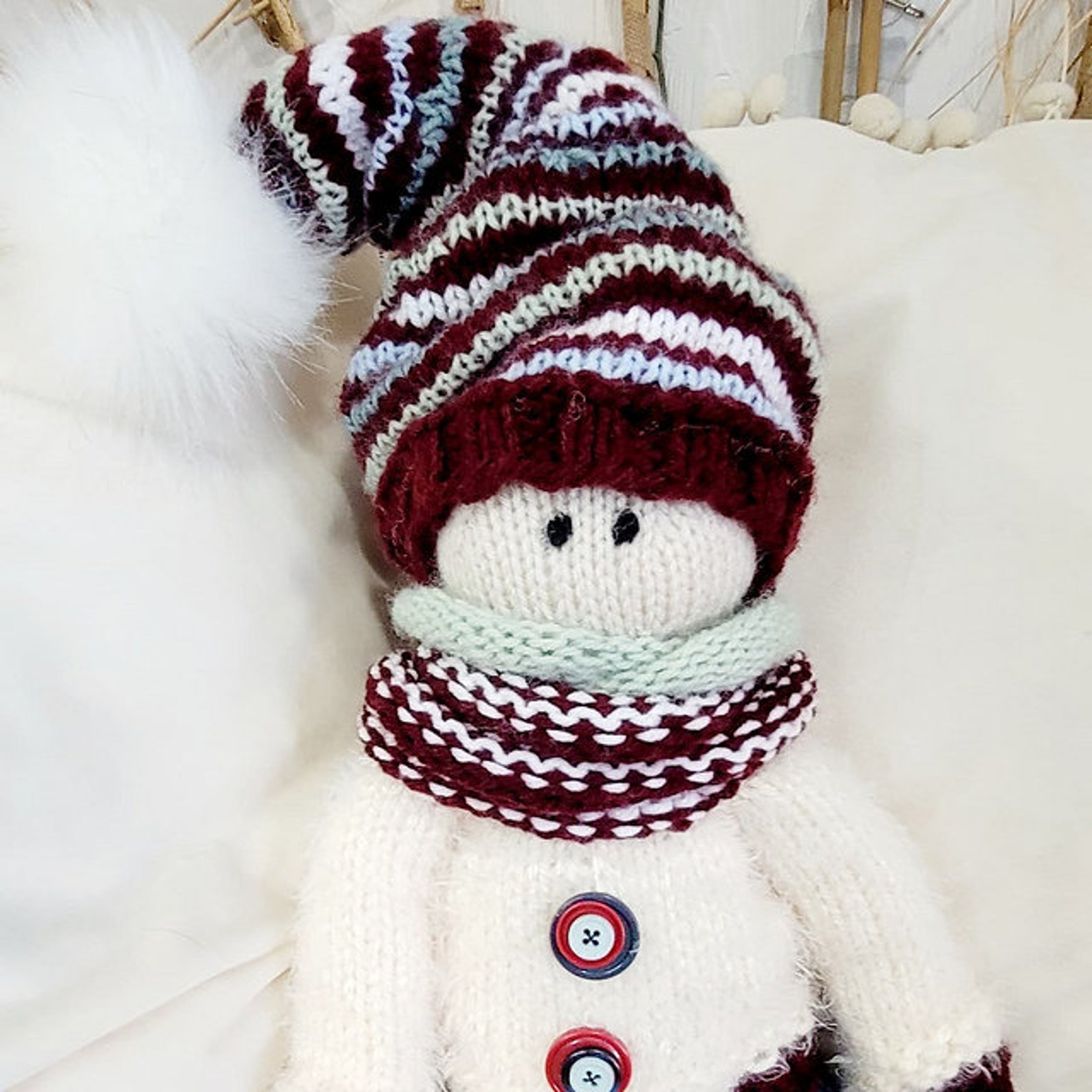 Knit Pattern for 15inch Ragdoll Knitted Doll PATTERN Download | Etsy