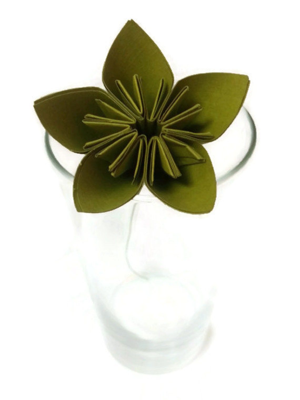 Lime Green Color Kusudama Origami Paper Flower With Stem - Etsy