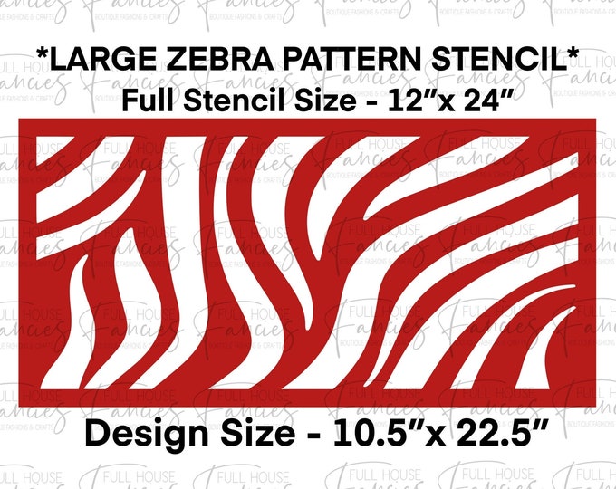 Zebra Pattern Large Stencil - Etsy