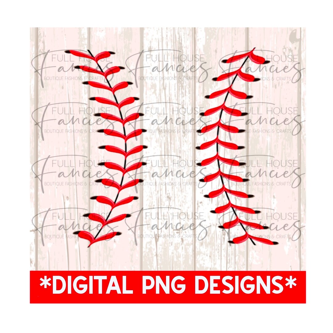 Baseball Laces Stitches Pattern *digital PNG Design* - Etsy