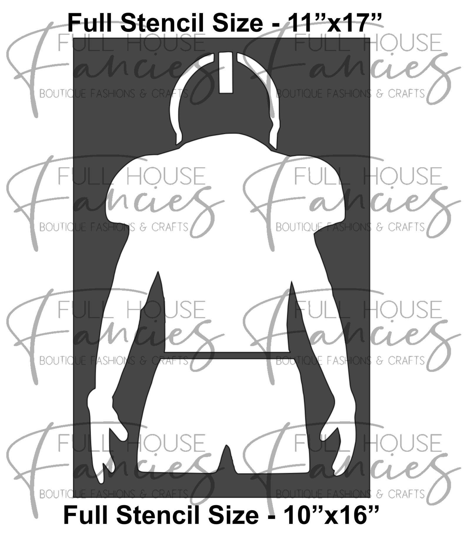 Stencils Football Player Football Style 2 and Small Set | Etsy