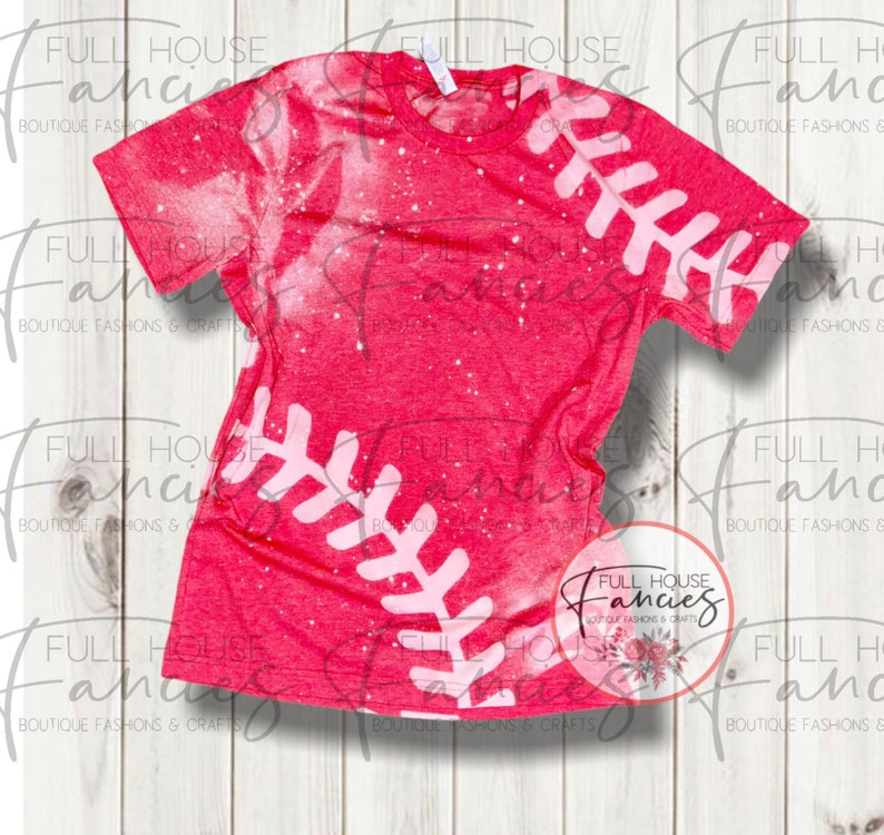 Adult Bleached Baseball Blank W/ Large Laces Tee | Etsy