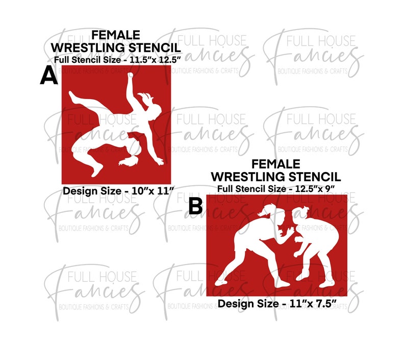 Female Wrestling Stencil - Etsy