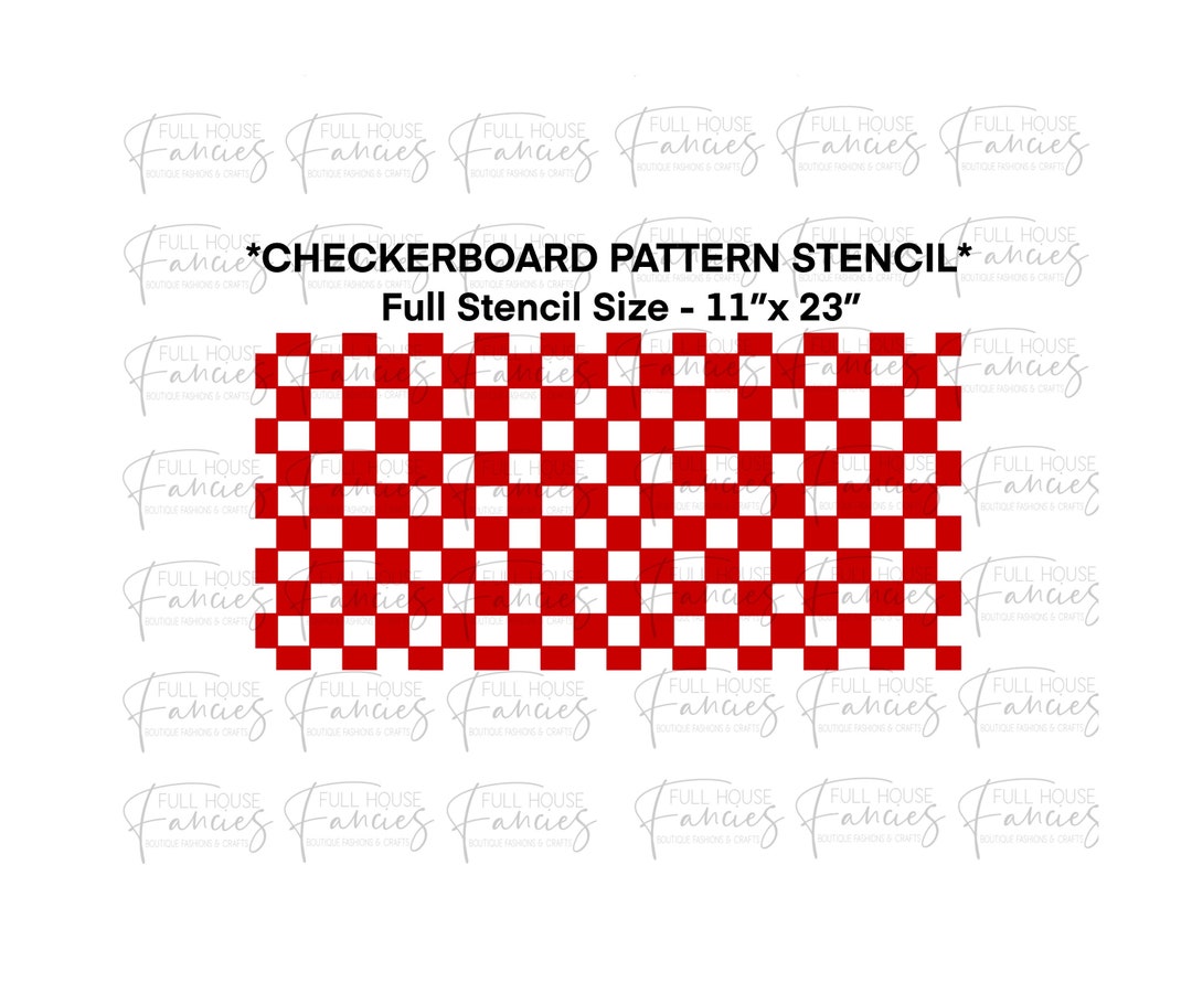 Checkerboard Pattern Large Stencil - Etsy
