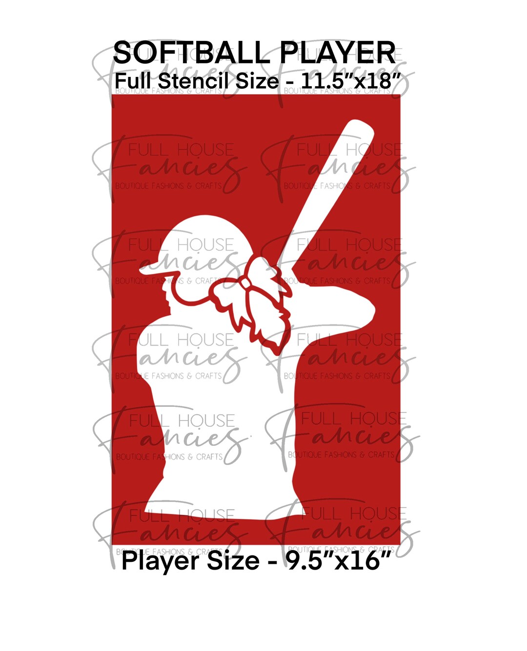 Softball Batter Stencil - Etsy