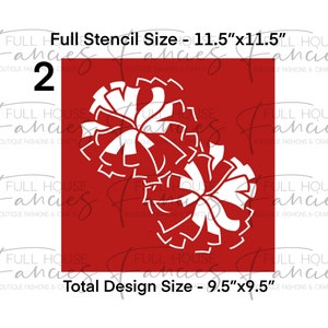Cheerleading Pom Pom Stencils - Etsy