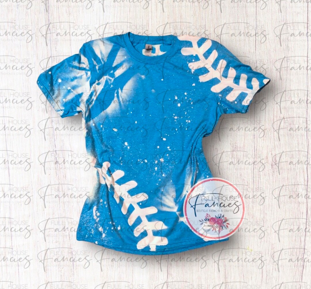 Adult Bleached Baseball Blank W/ Large Laces Tee - Etsy