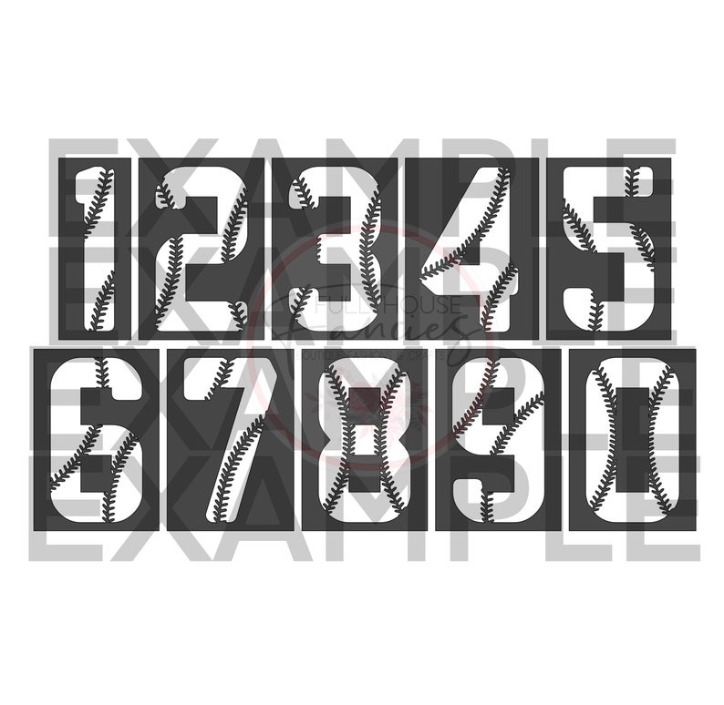 Baseball Number Stencils 0-9 Adult & Youth Sizes - Etsy