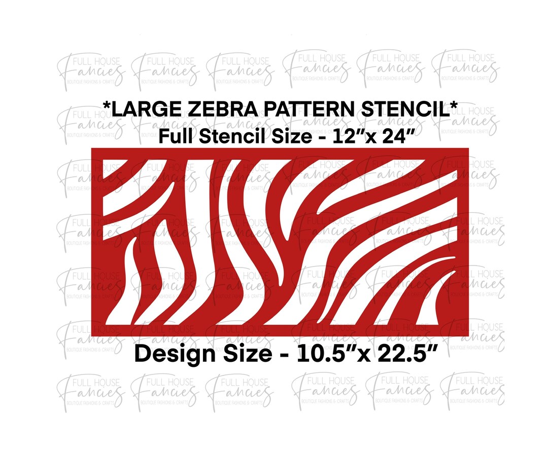 Zebra Pattern Large Stencil - Etsy