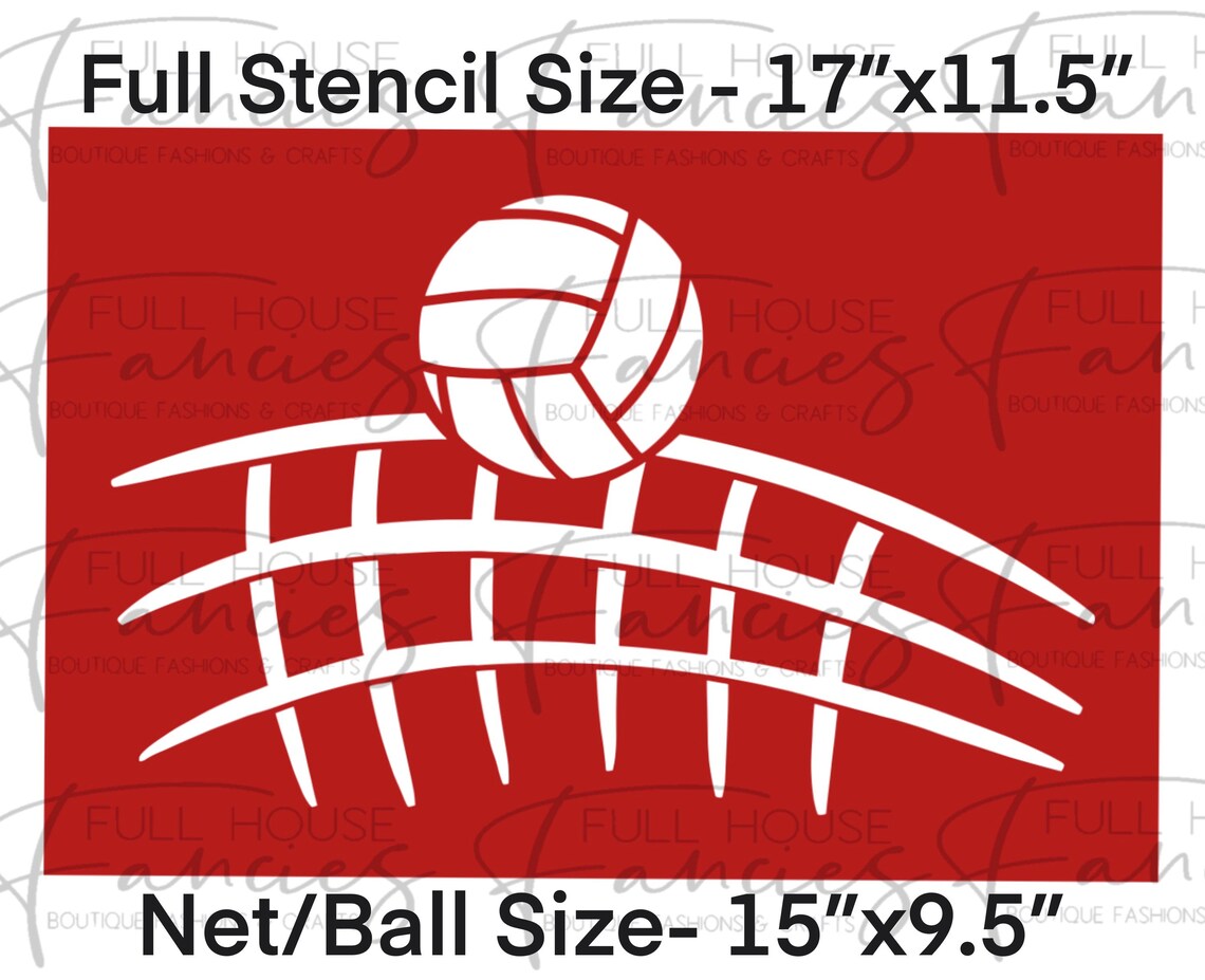 Volleyball Net/ball Stencil - Etsy