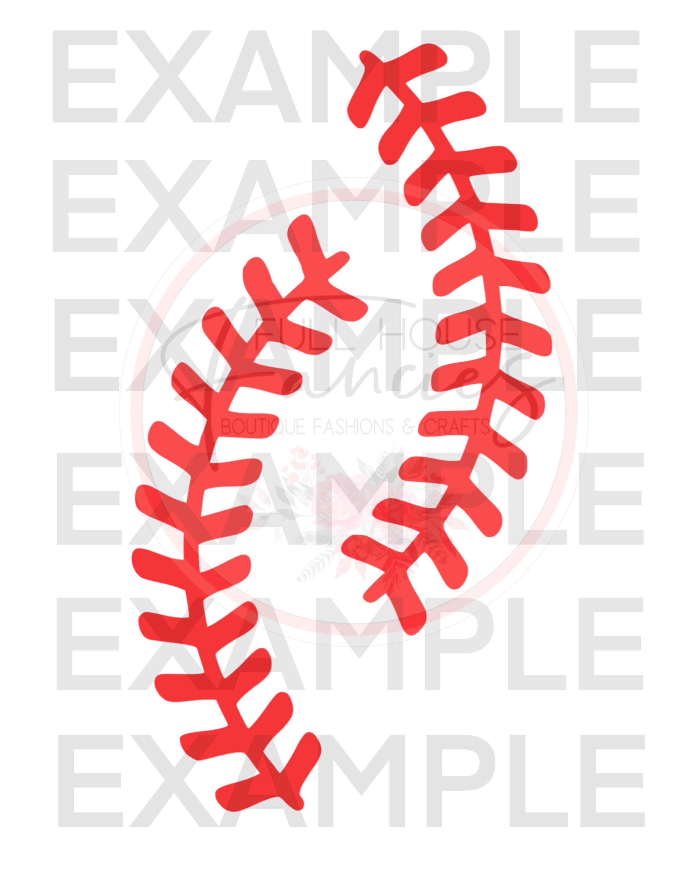 Baseball Laces Stencils - Etsy