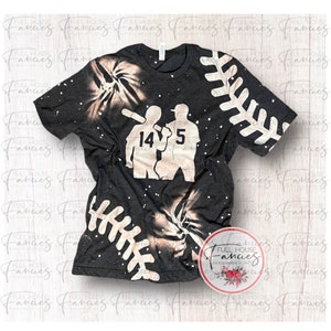 Bleached Double Baseball Player Tee (5 Design Options) - Etsy