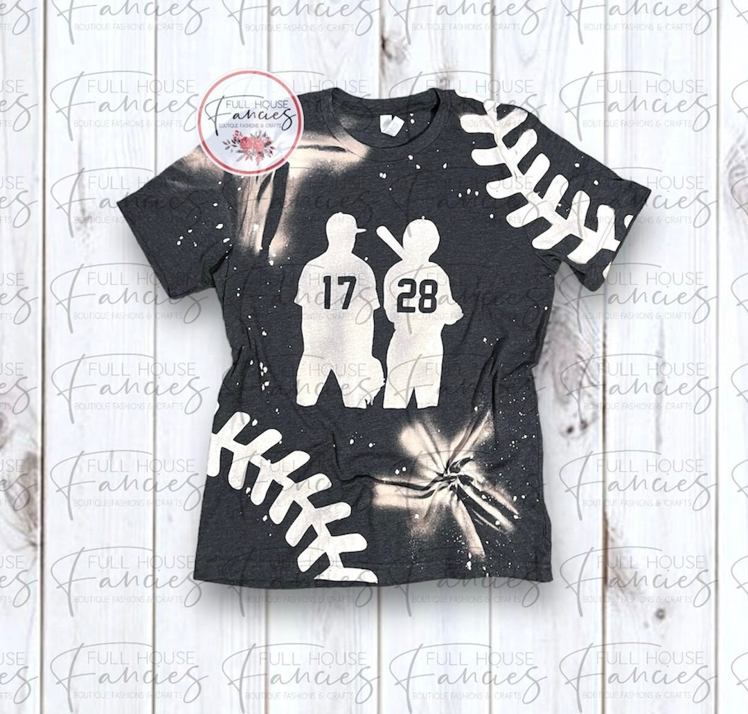 Bleached Double Baseball Player Tee 5 Design Options - Etsy