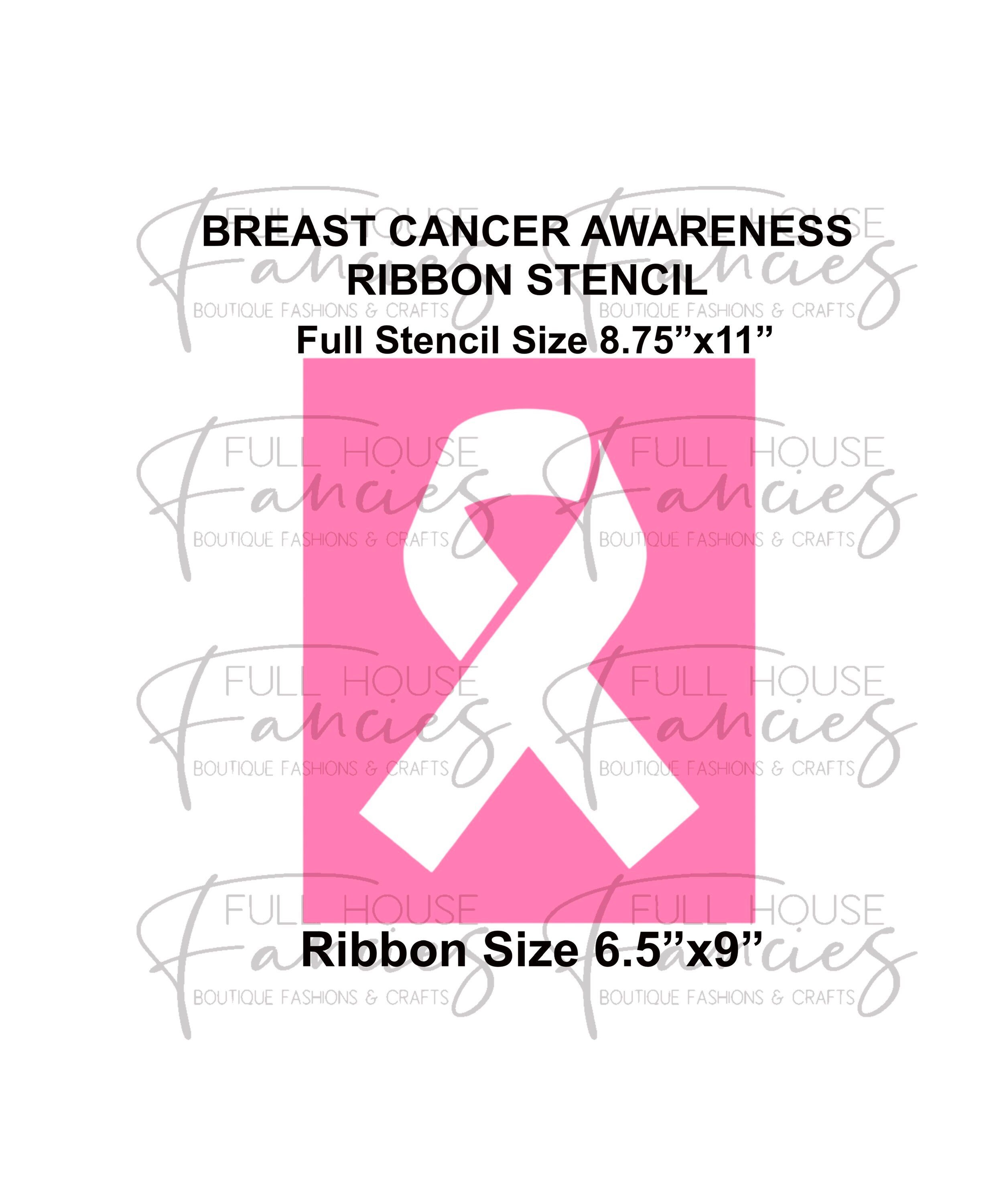 Stencils Breast Cancer Awareness Ribbon Stencil Set - Etsy