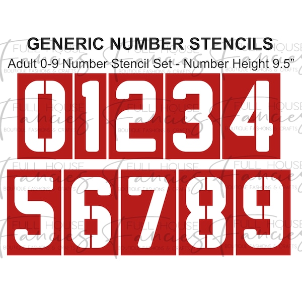 Stenciled Numbers - Etsy