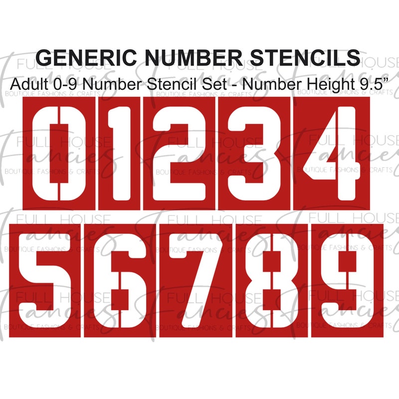 Stenciled Numbers - Etsy