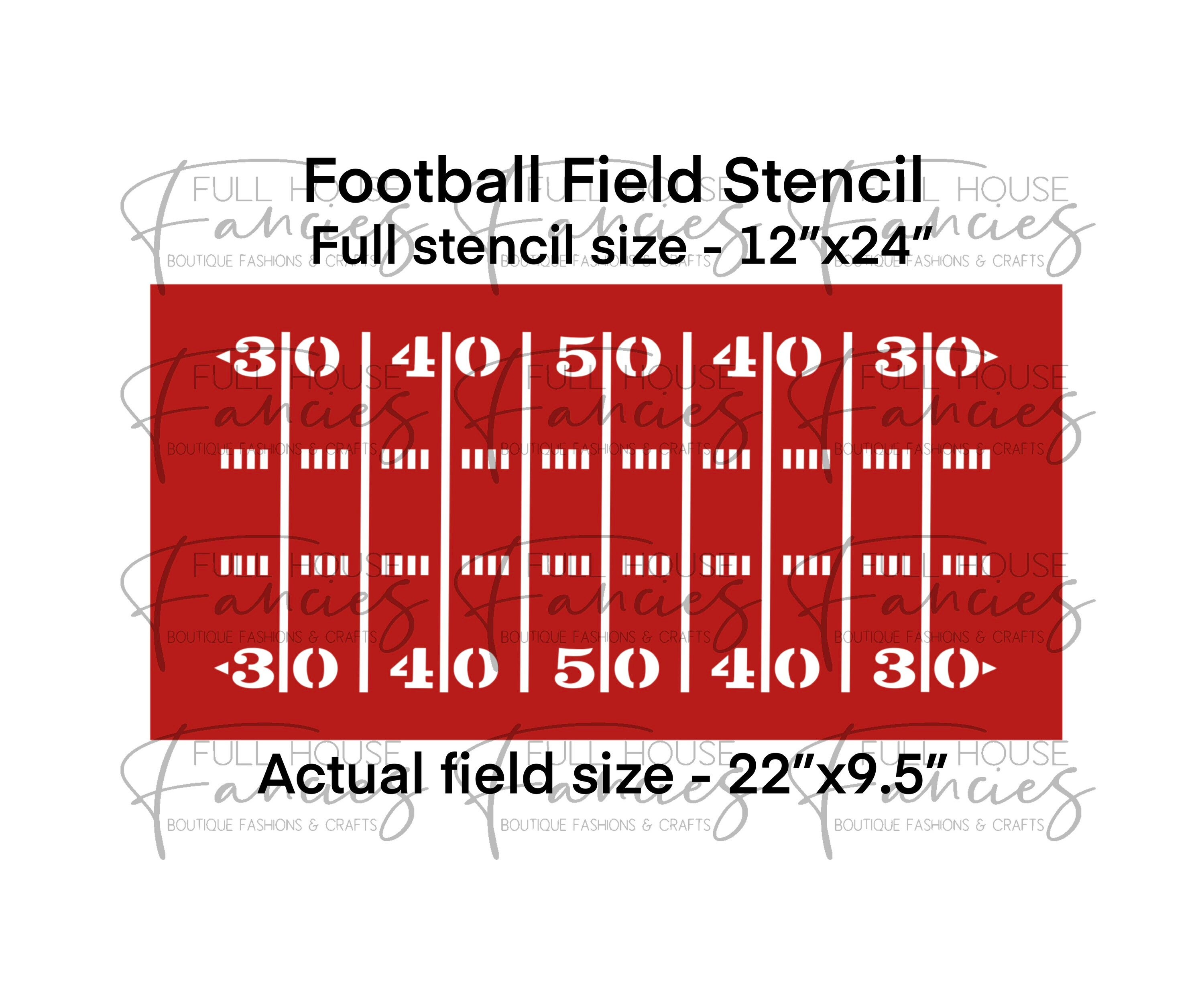 Football Field Number Stencils
