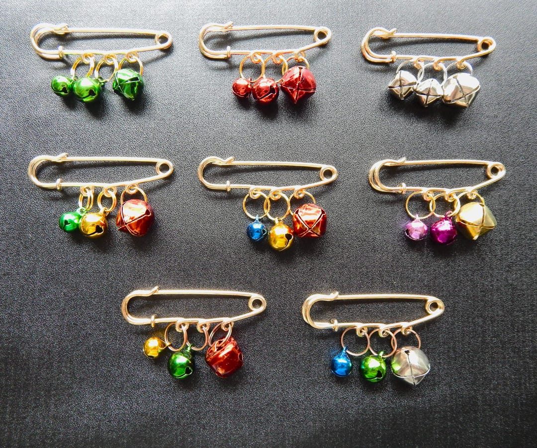 2in Gold Lapel Bell Pins, Many Colored Bells - Etsy