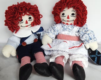 Handmade Raggedy Ann and Andy - Etsy