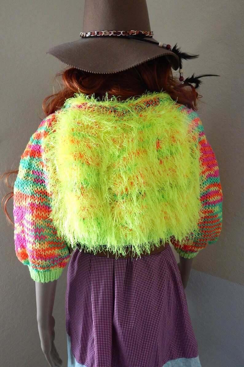 Emma Newly Brite Lites NEON Fun Fur Jacket! NEW - Etsy