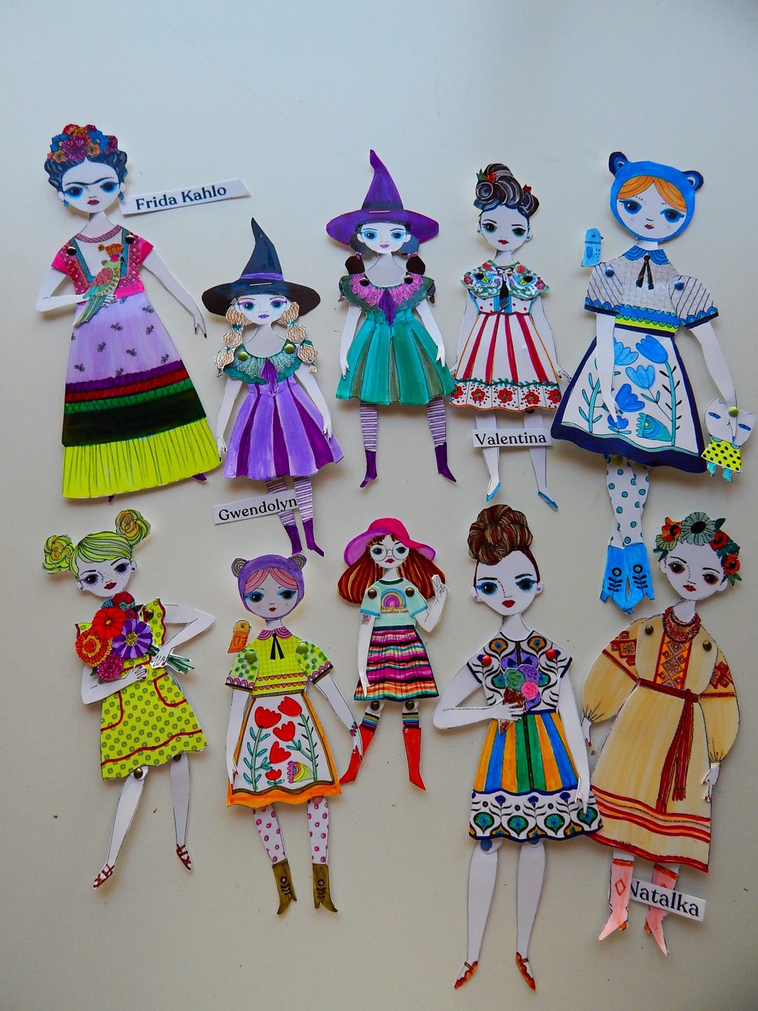 Art Paper Dolls With Moving Limbs NEW - Etsy