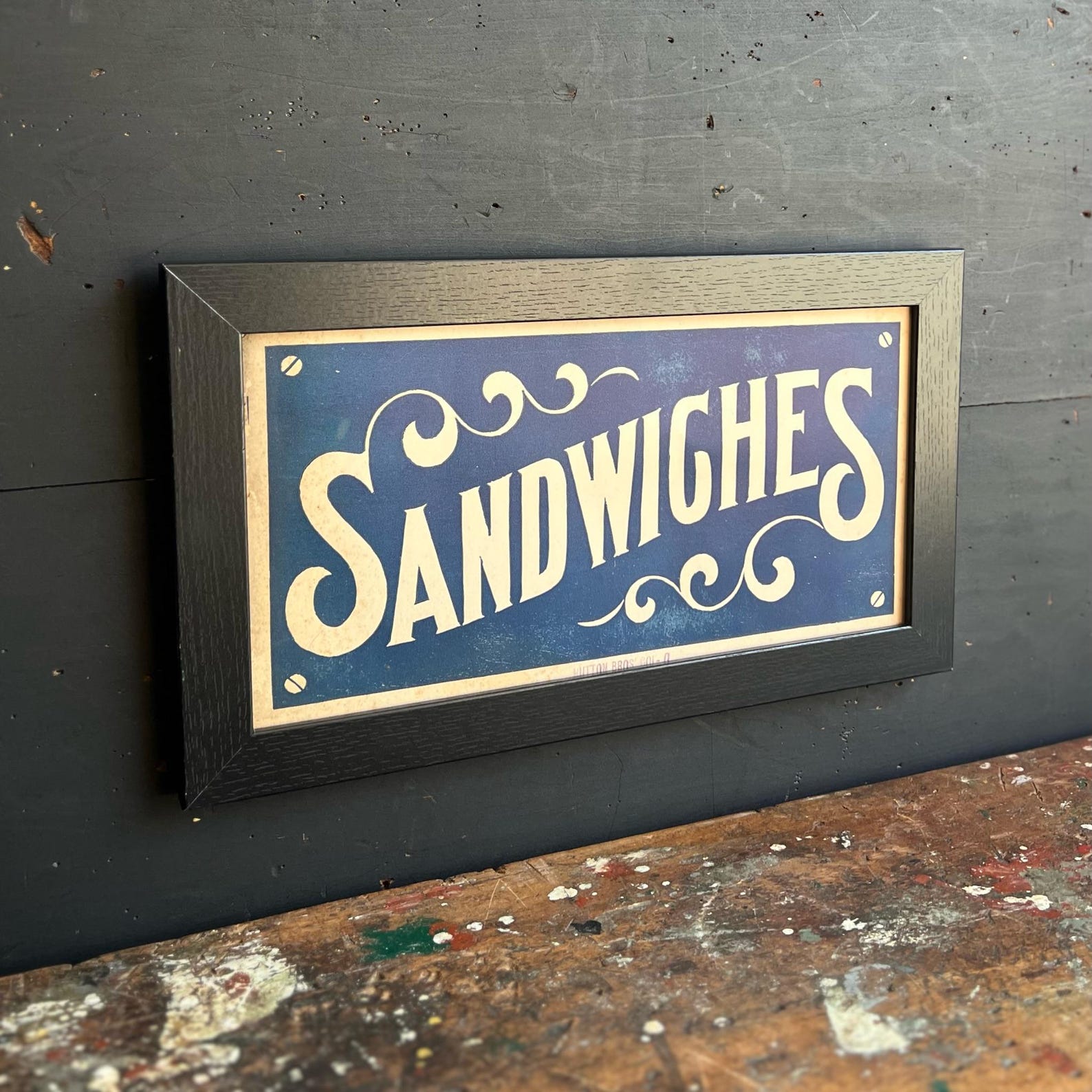 1920s “SANDWICHES” Restaurant Menu Advertising Sign • Original Hutton ...