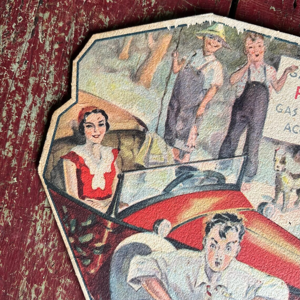 1920s Sinclair Opaline Motor Oil Advertising Fan • Skinner Bros Garage ...