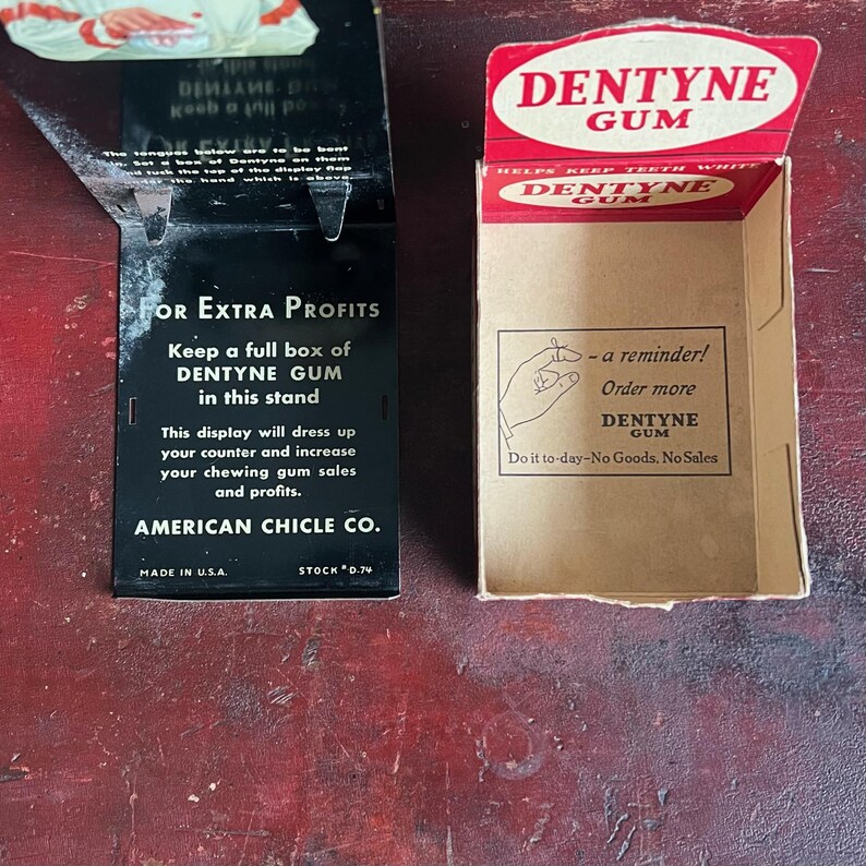 1930s Dentyne Gum Store Display • Tin Litho Counter Top Sale Display ...