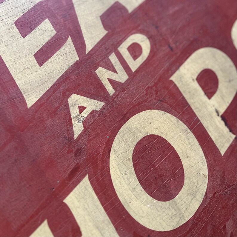 1920s Steaks and Chops Hand Painted Wood Sign • Early American Folk Art ...