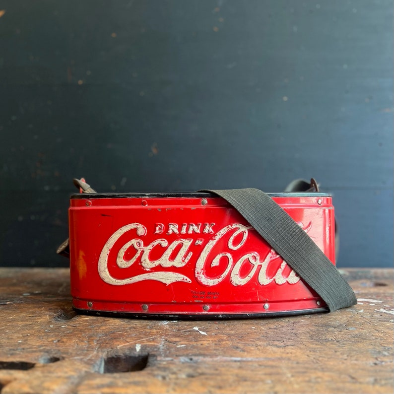 C. 1940's Coca Cola Soda Pop Stadium Cooler Carrier With Original Strap ...