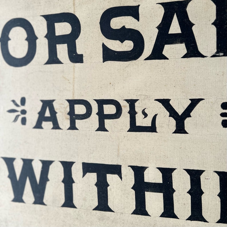 1920s “for Sale Apply Within” Hand Painted Wood Sign • Antique Folk Art ...