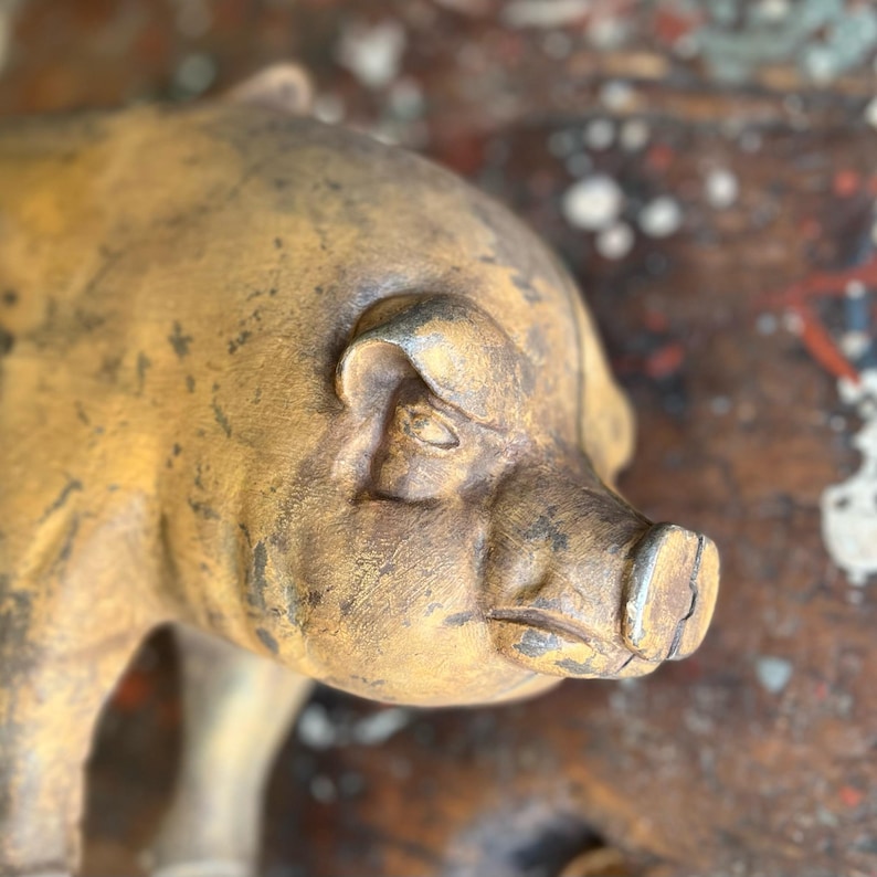 1930s Moorman Farm Feeds Cast Iron Pig Salesman Sample | Original Paint ...