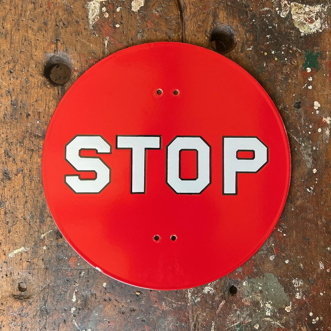 1930s STOP Sign | New Old Stock Porcelain Road Signage | Original ...