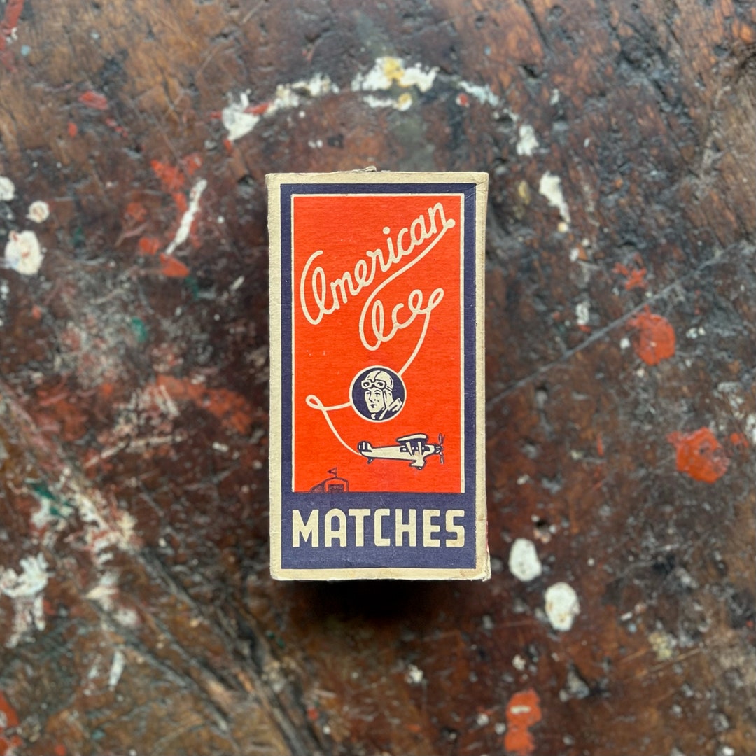 C. 1930’s American Ace Match Box With Airplane Graphic. - Etsy