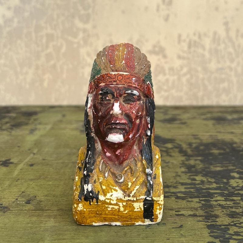 Indian Chalkware Statue - Etsy