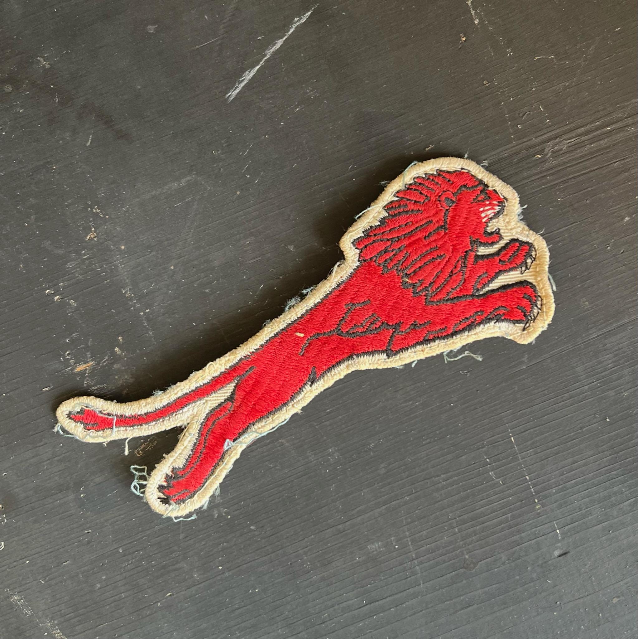 1930s Gilmore Oil Co. Leaping Lion Patch | Embroidered Uniform Emblem ...