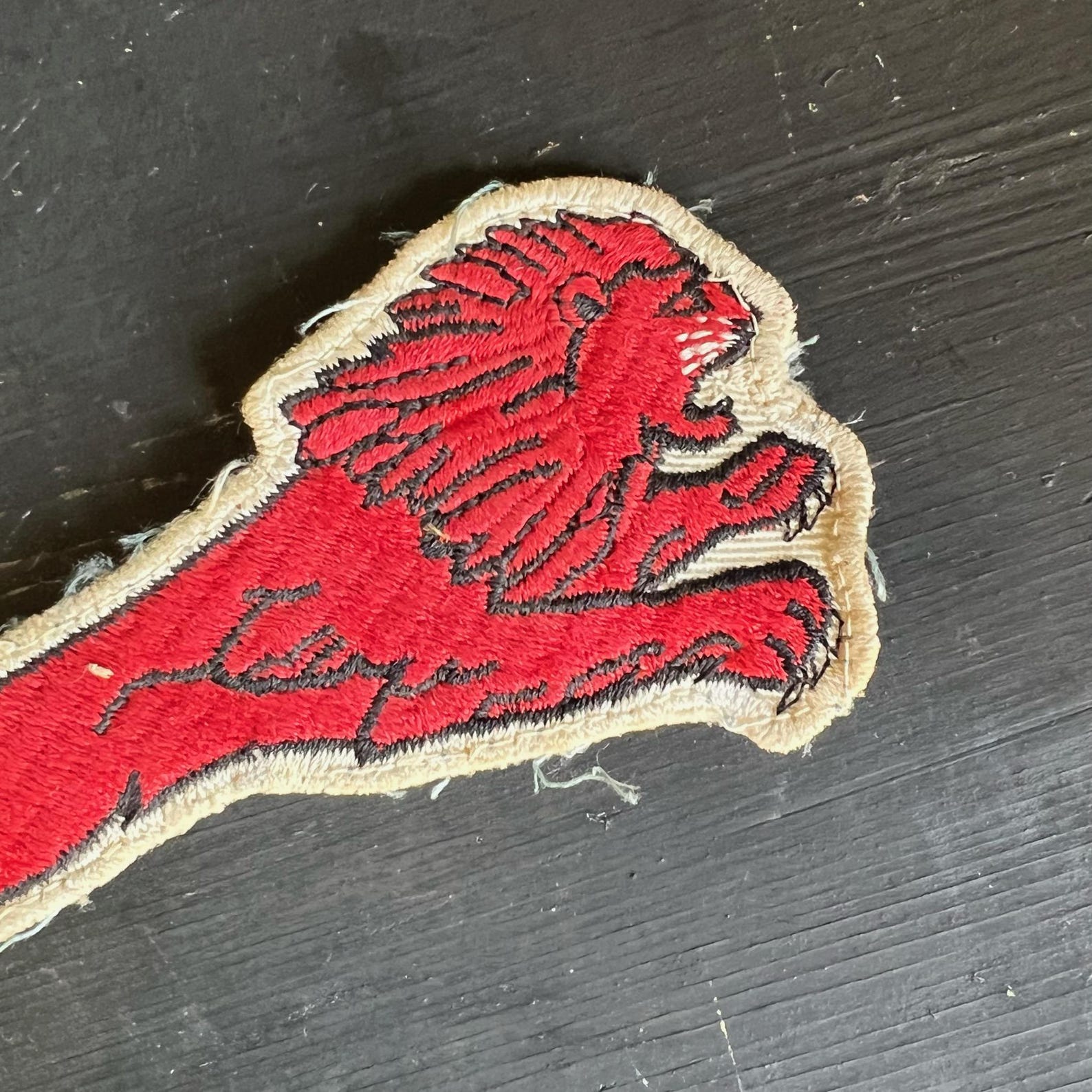 1930s Gilmore Oil Co. Leaping Lion Patch | Embroidered Uniform Emblem ...