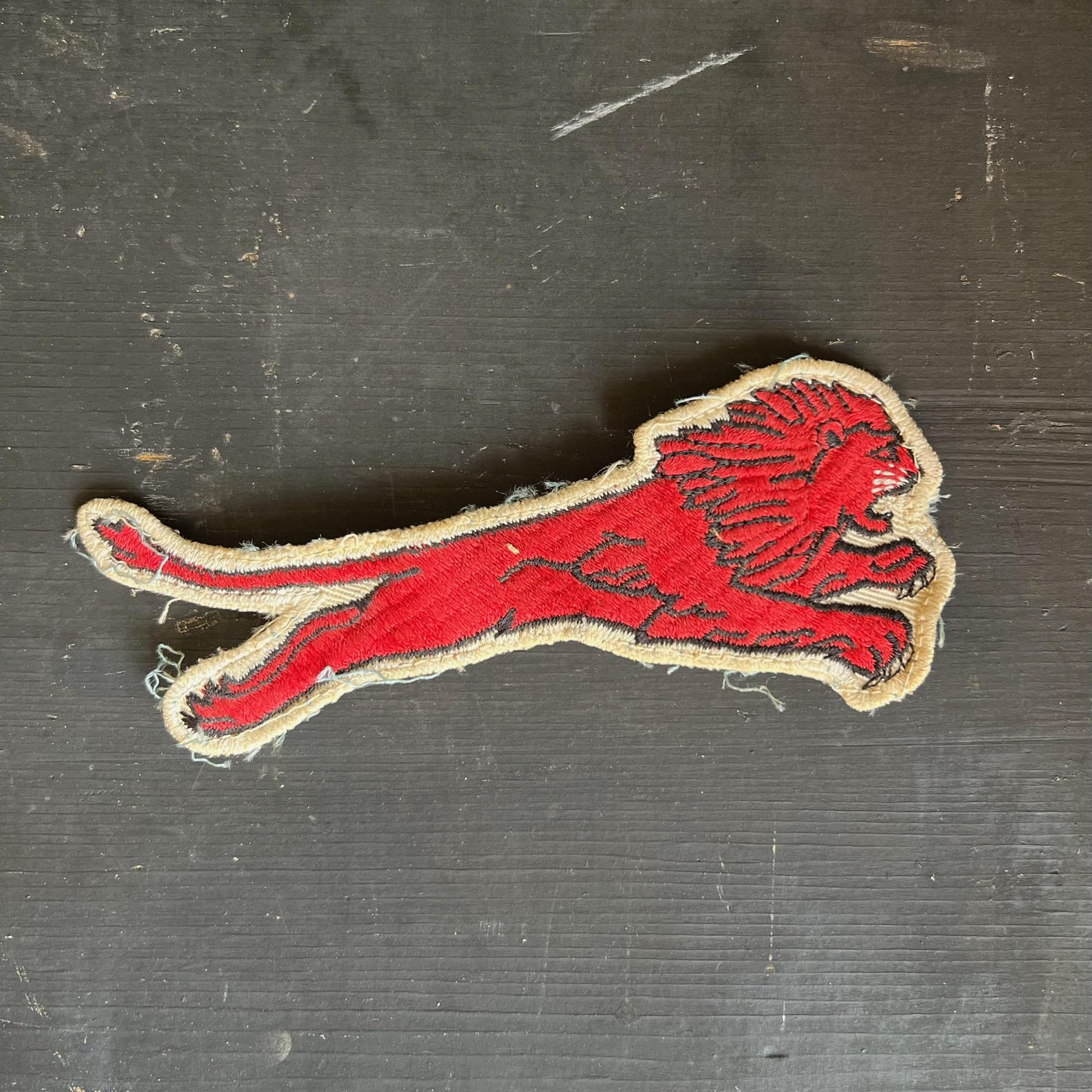 1930s Gilmore Oil Co. Leaping Lion Patch | Embroidered Uniform Emblem ...