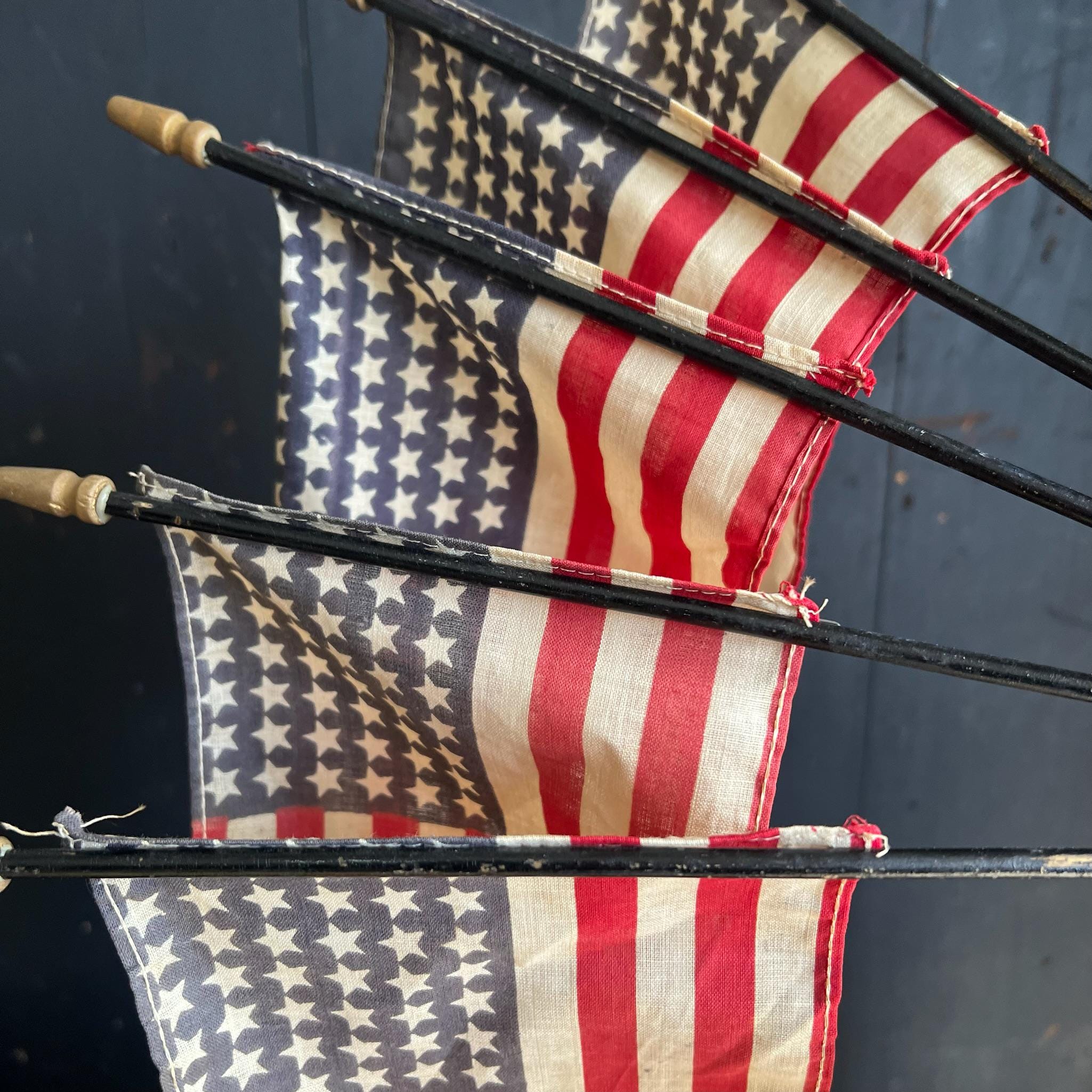 1930s Patriotic Radiator Flag Display | Auto Accessory With Tin Litho ...