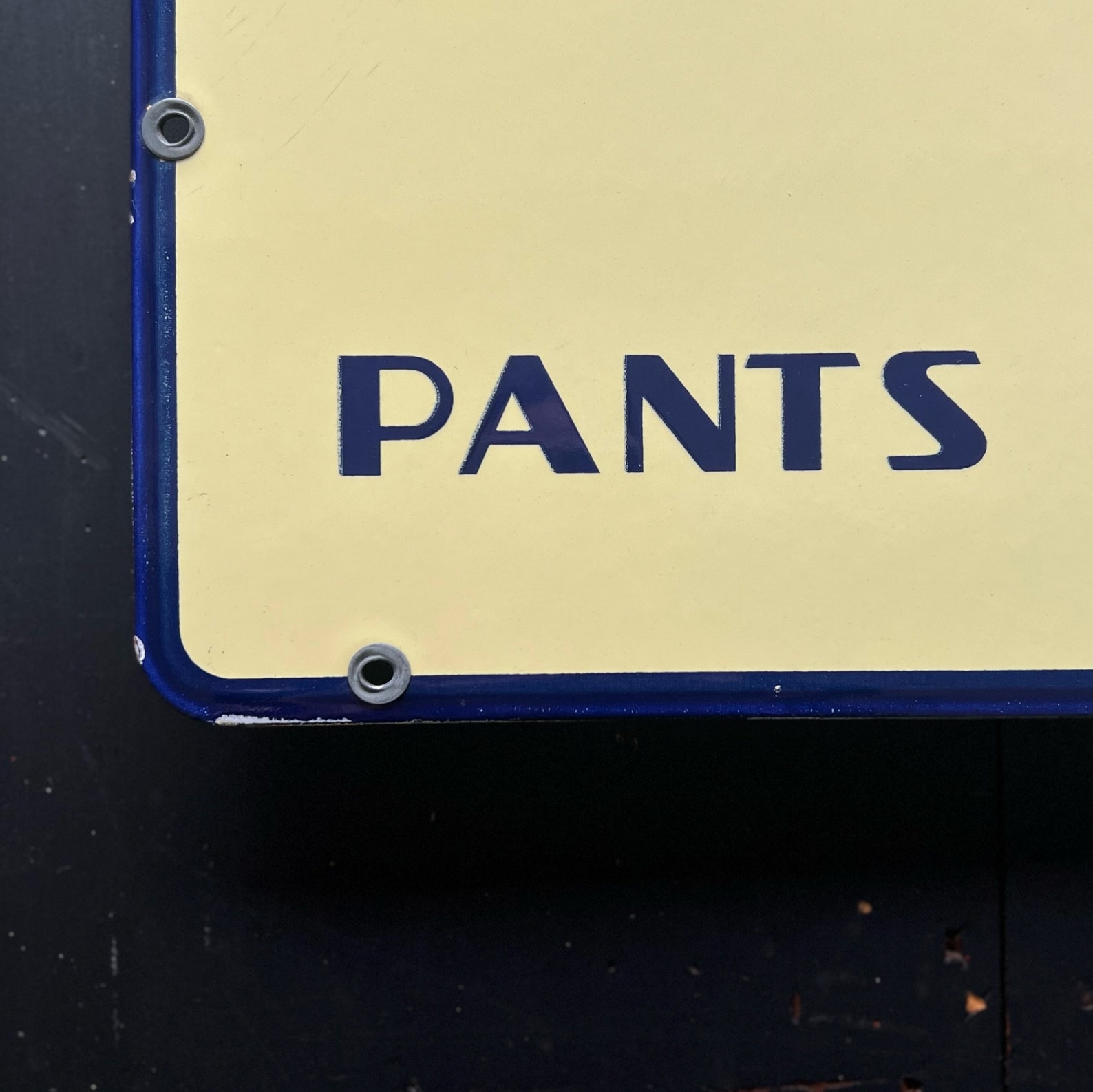1930s Sweet Orr Pants Shirts & Overalls N.O.S. Porcelain Sign With Tug ...