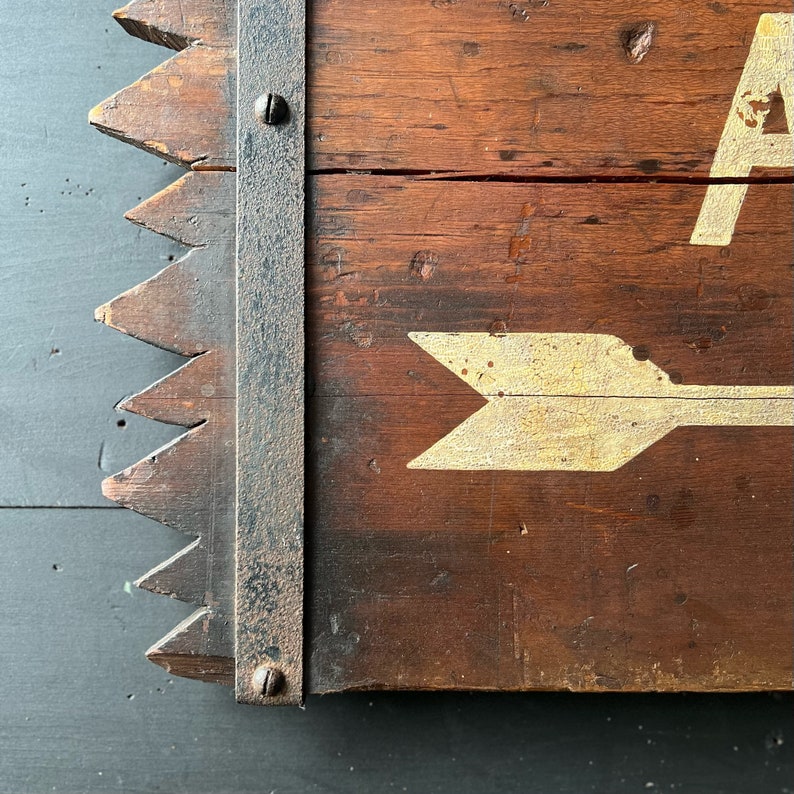Original Hand Painted Wood Sign C. 1930's "tenting Area" Folk Art ...