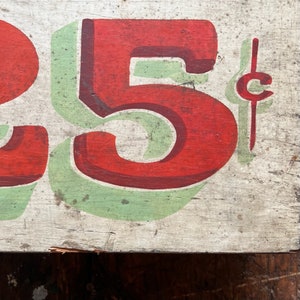 1940s "10 Shots 25 Cents" Hand Painted Wood Carnival Sign • Midway Folk ...