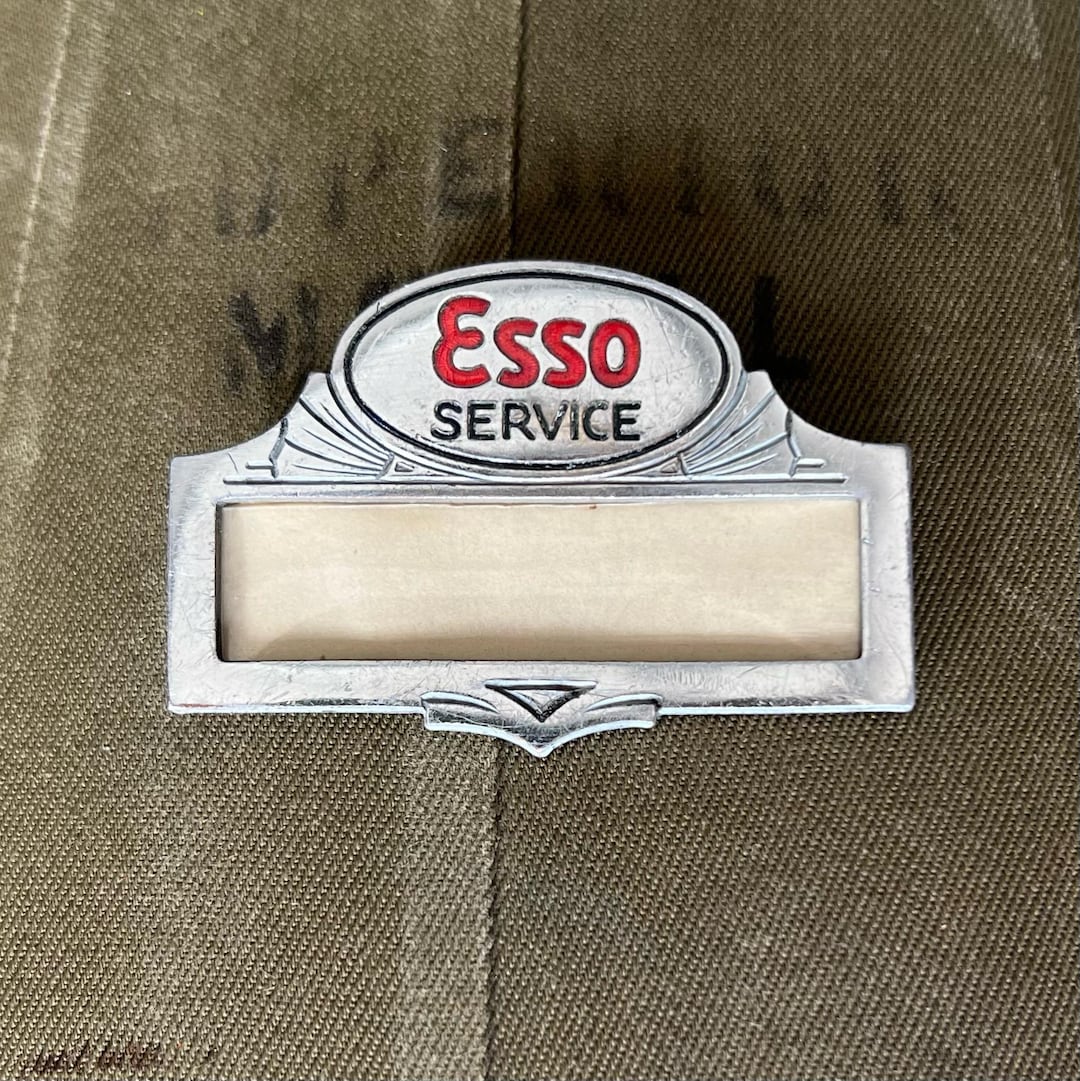 1930s Esso Service Station Name Badge | Standard Oil of New Jersey ...