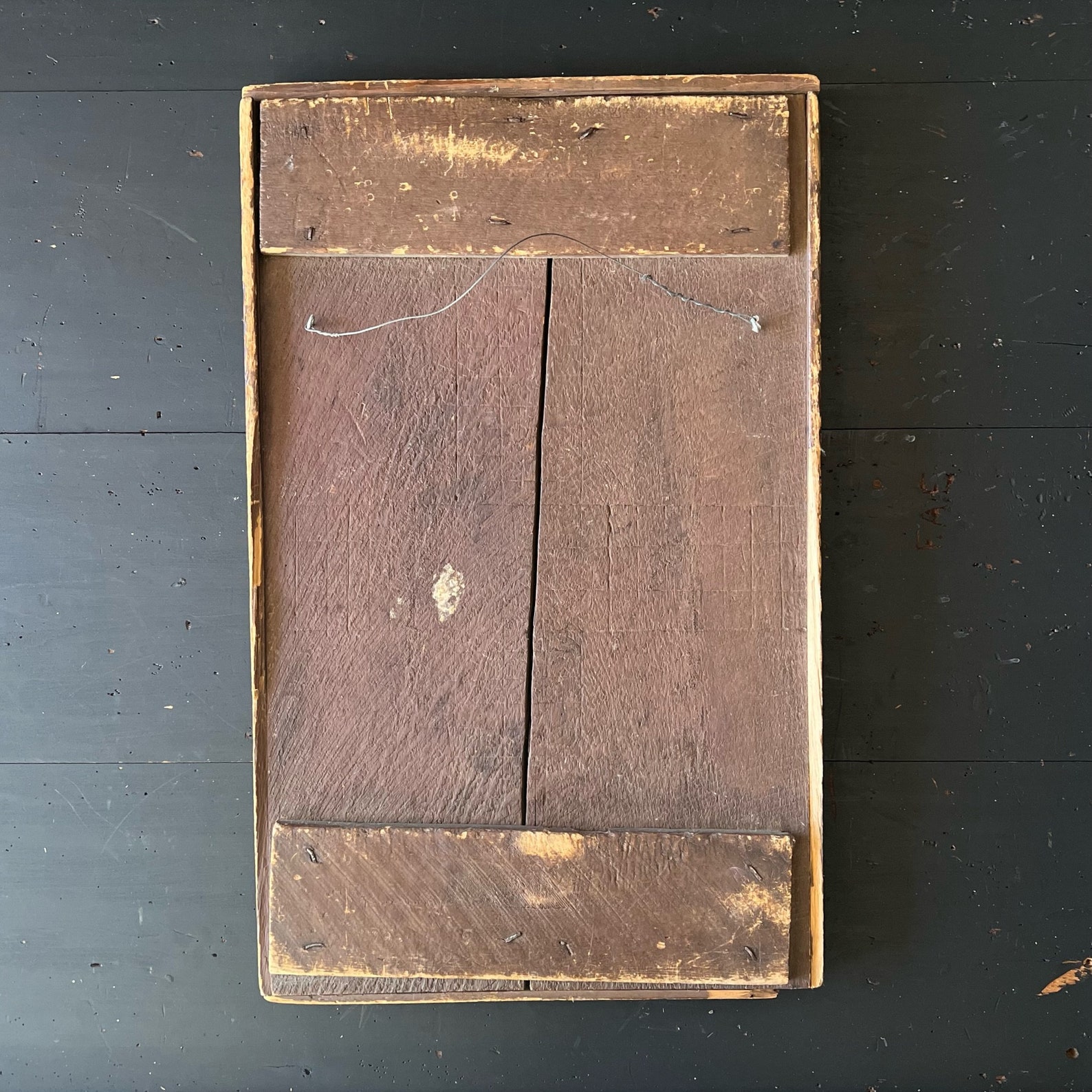 C. 1910's Folk Art Checker Game Board Hand Painted With Original ...