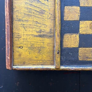 C. 1910's Folk Art Checker Game Board Hand Painted With Original ...